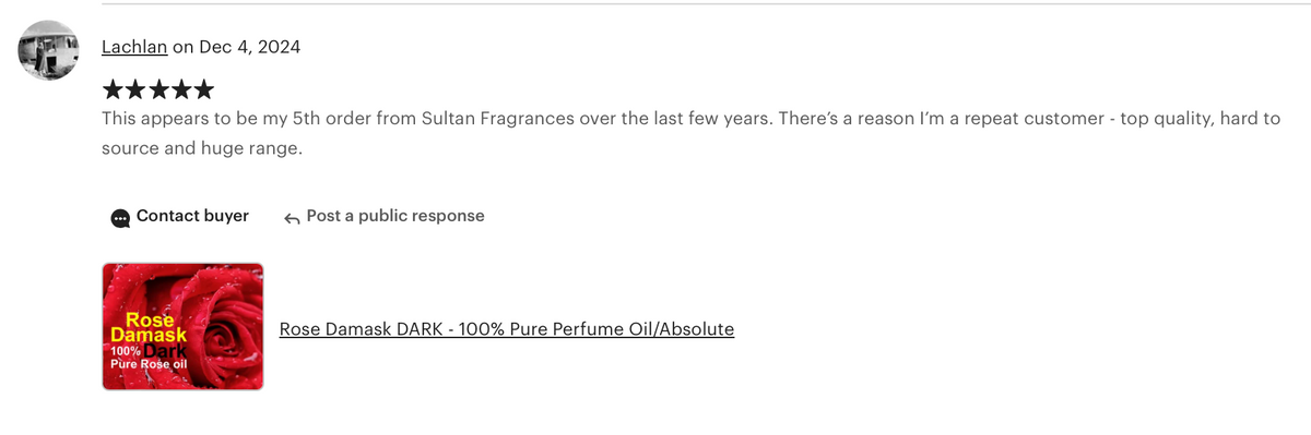 Rose Damask DARK - 100% Pure Perfume Rose Oil – Sultan Fragrances